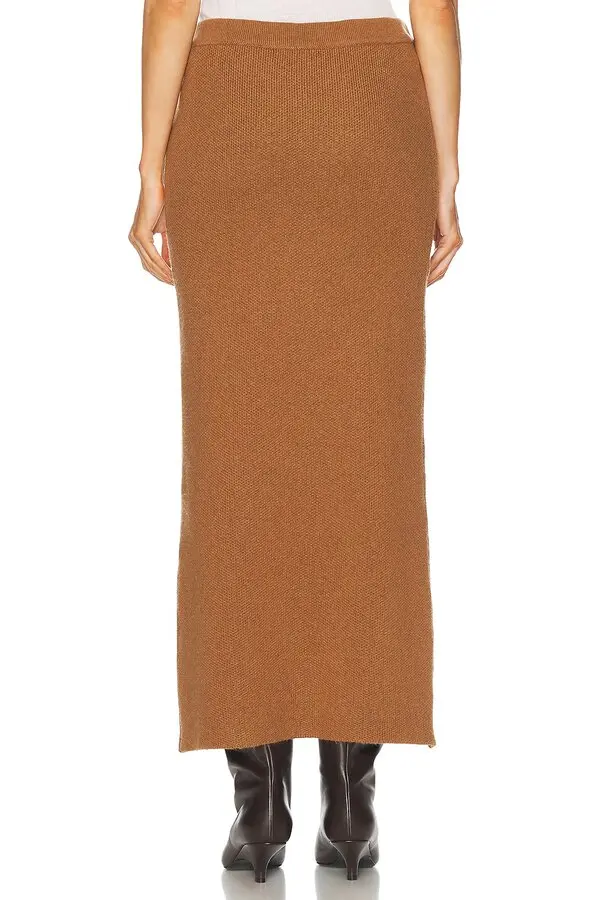 SEROYA Hazel Knit Maxi Skirt - Camel