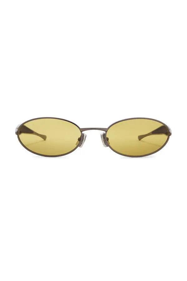 Bottega Veneta Sardine Sunglasses - Ruthenium & Yellow