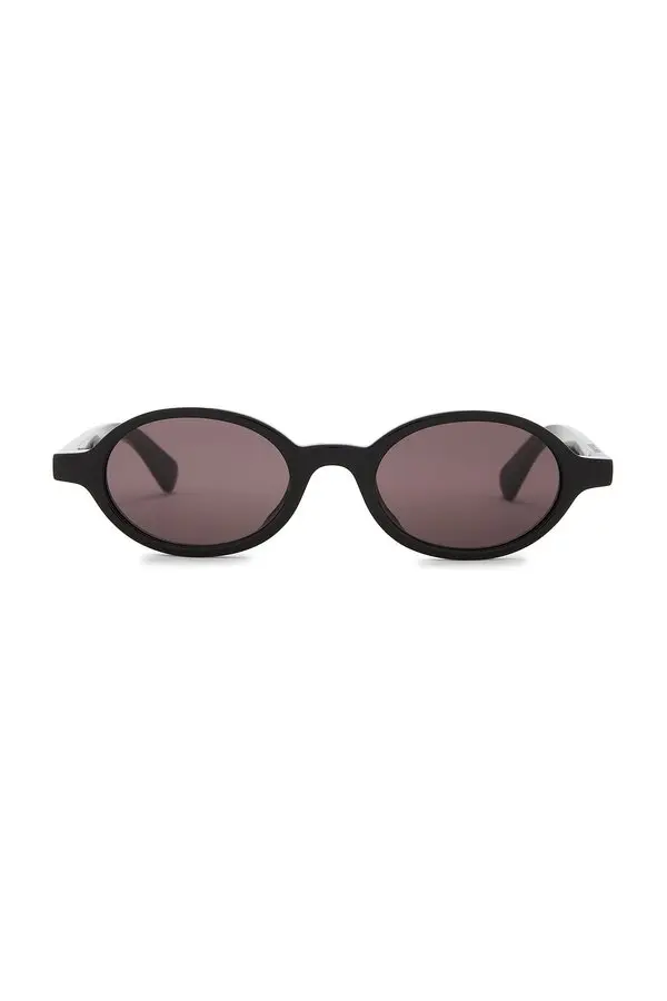 Bottega Veneta Oval Sunglasses - Black & Grey