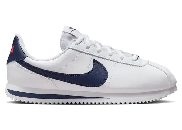 Nike Cortez Basic Sneakers - White/habanero Red/metallic Silver