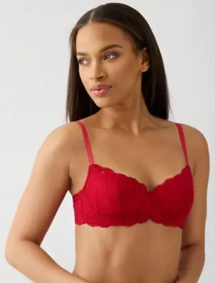 Wacoal Feeling Famous Balconette Contour Bra Night/angel Wing - Chili Pepper Biking Red