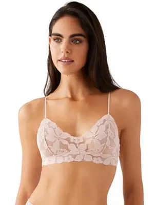 Wacoal Feeling Famous Bralette Pink Lavender/very Berry - Rose Smoke White