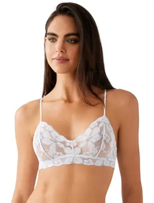 Wacoal Feeling Famous Bralette Pink Lavender/very Berry - White Frozen Fjord