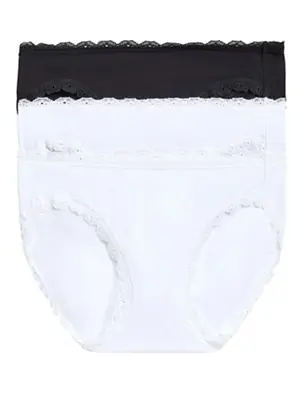 Wacoal Inspired Eyelet Bikini Panty Pack White/white/night - White White Night