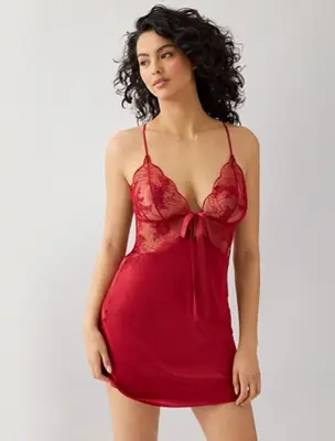 Wacoal Midnight Soiree Chemise - Regina Red