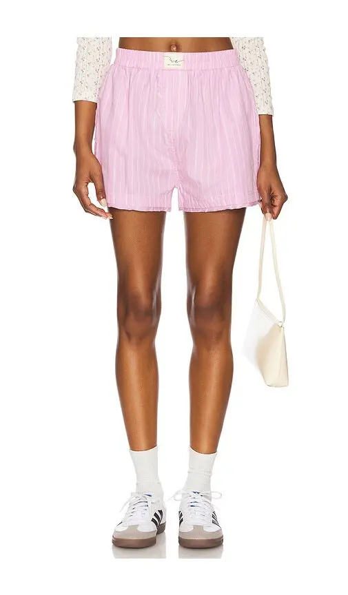 Free People We The Free Day To Day Boxer Short - Pink Combo