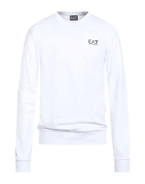 EA7 Cotton-elastane Sweatshirt - White