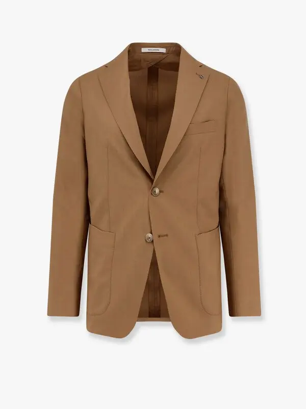 Tagliatore Montecarlo Virgin Wool And Silk Blazer - Beige