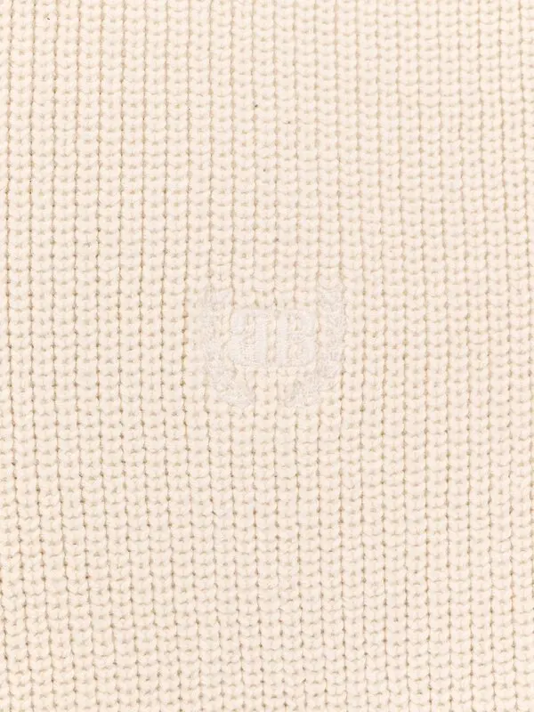 Balenciaga Intertwined Cardigan With Bb Garderobe Motif - Beige