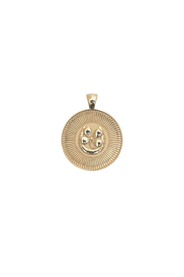 JANE WIN Lucky Jw Small Coin Pendant - Gold