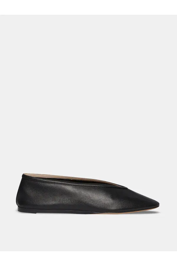 Le Monde Beryl Luna Leather Slipper - Black