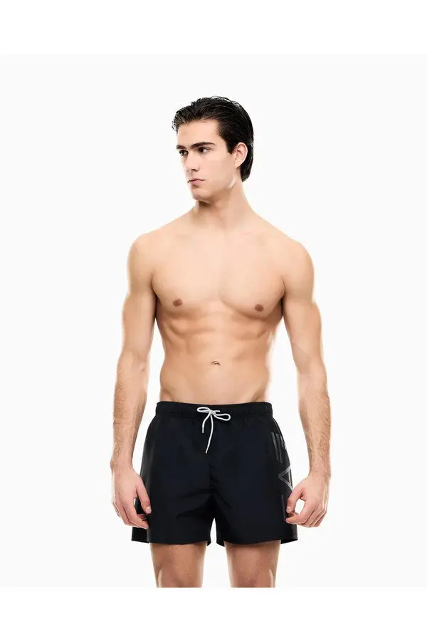 EA7 Swim Trunks With Logo - Black
