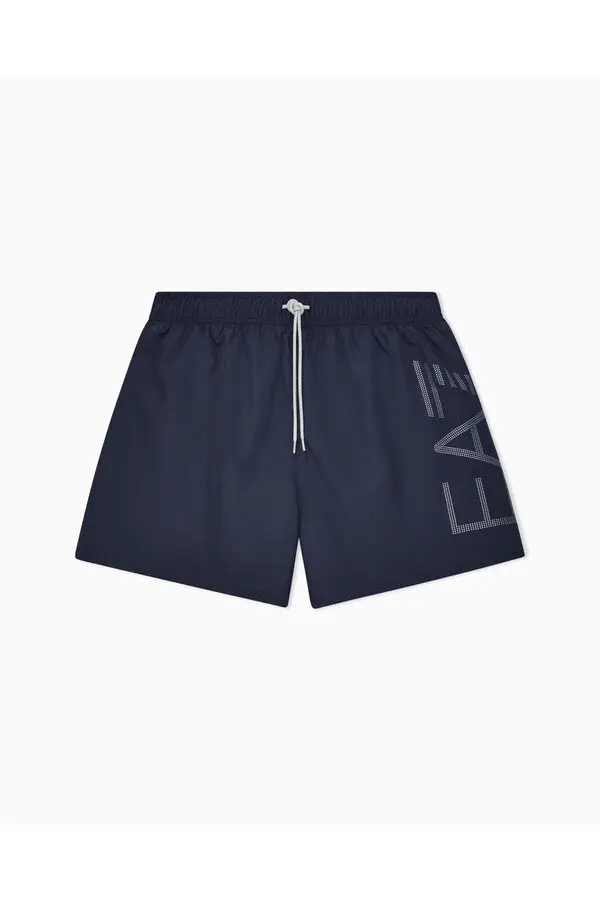 EA7 Swim Trunks With Logo - Blue