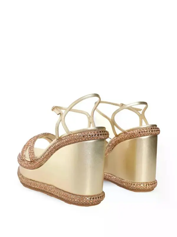 Casadei Crystal-embellished Wedge Sandals