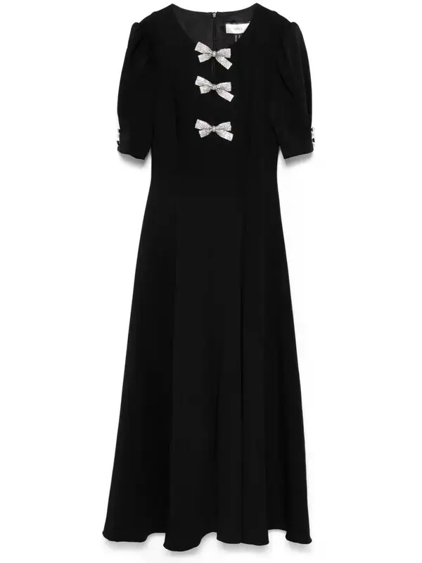NISSA Bow-appliqué Maxi Dress