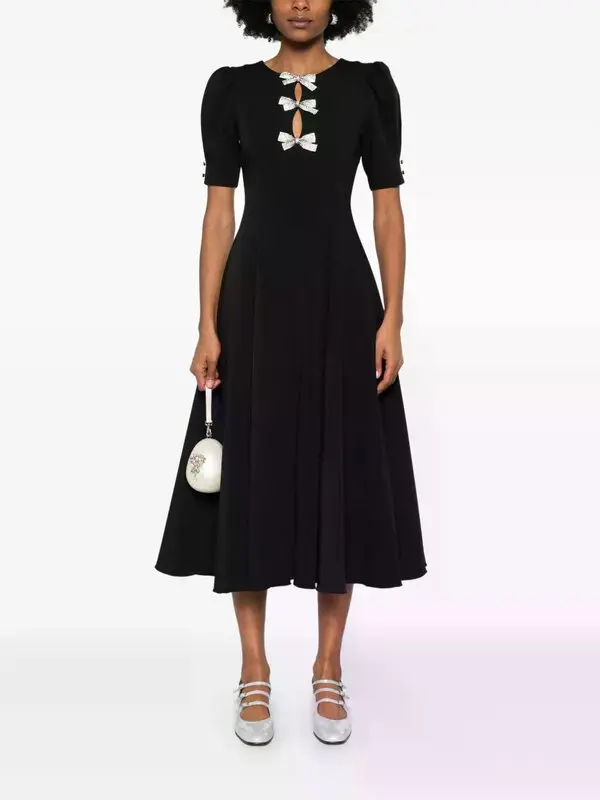 NISSA Bow-appliqué Maxi Dress