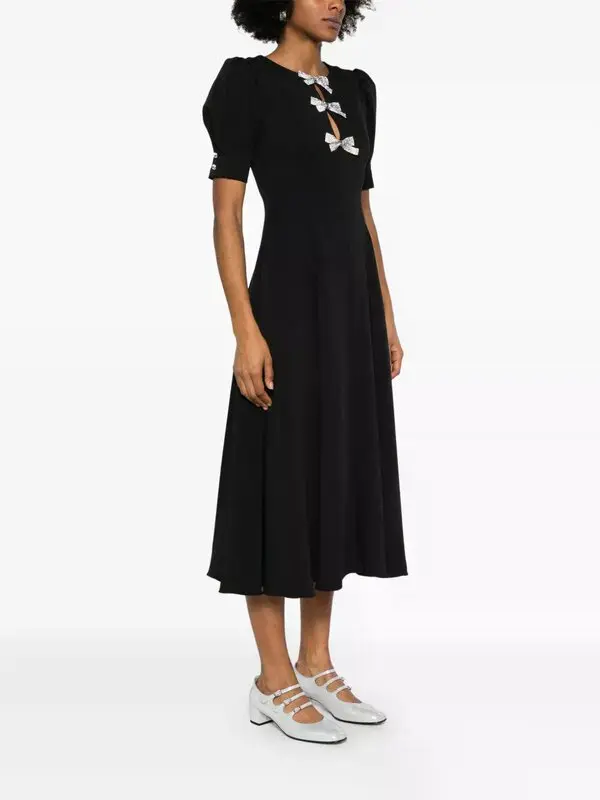 NISSA Bow-appliqué Maxi Dress