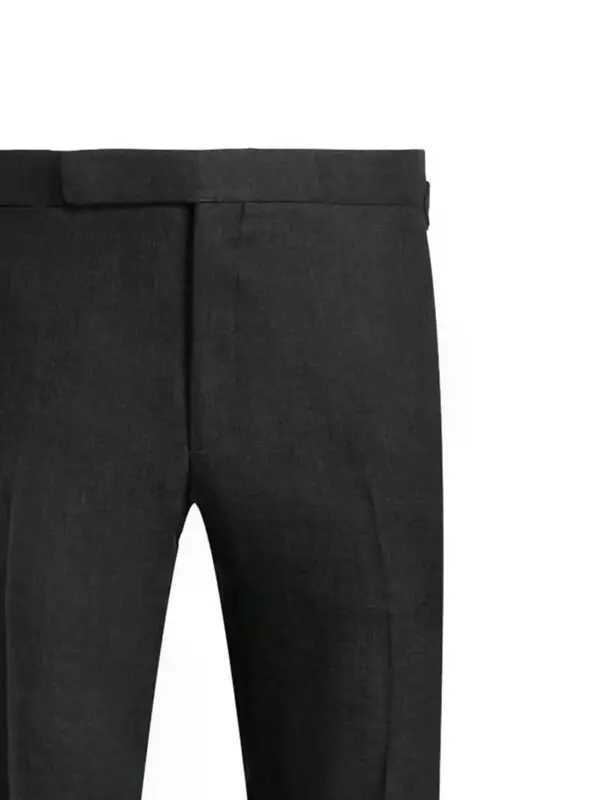 Ralph Lauren Purple Label Linen Trousers - Black