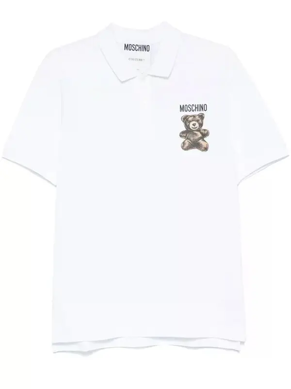 Moschino Teddy Bear Polo Shirt - White