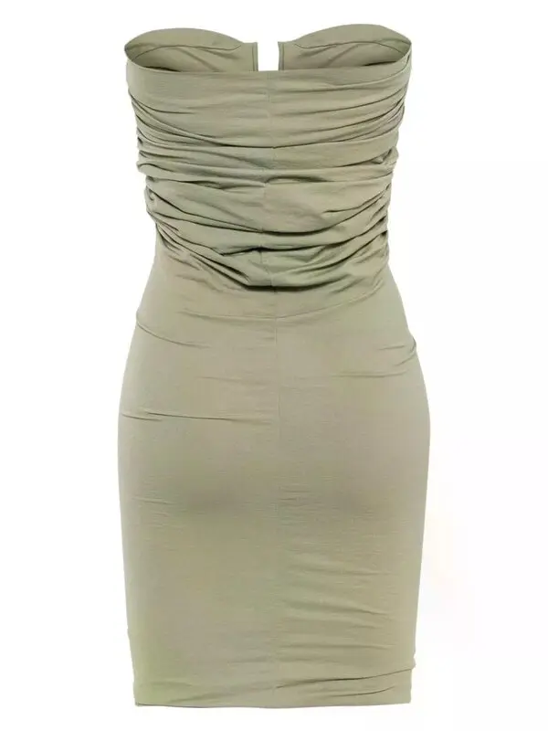Rick Owens Prong-detail Jersey Mini Dress - Green