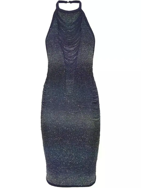 Philipp Plein Sequin-embellished Mini Dress - Blue