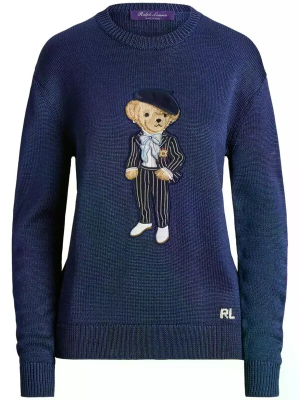 Ralph Lauren Polo Bear-embroidered Sweater - Blue
