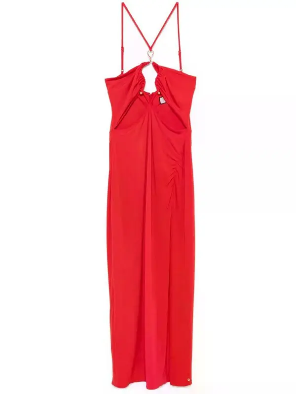 NISSA Hardware-detailed Midi Dress - Red