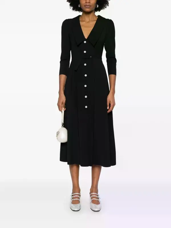 NISSA Belted Midi Dress
