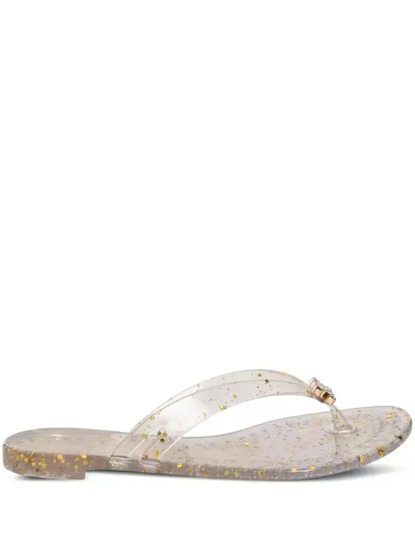 Casadei Glitter Detail Flip Flops
