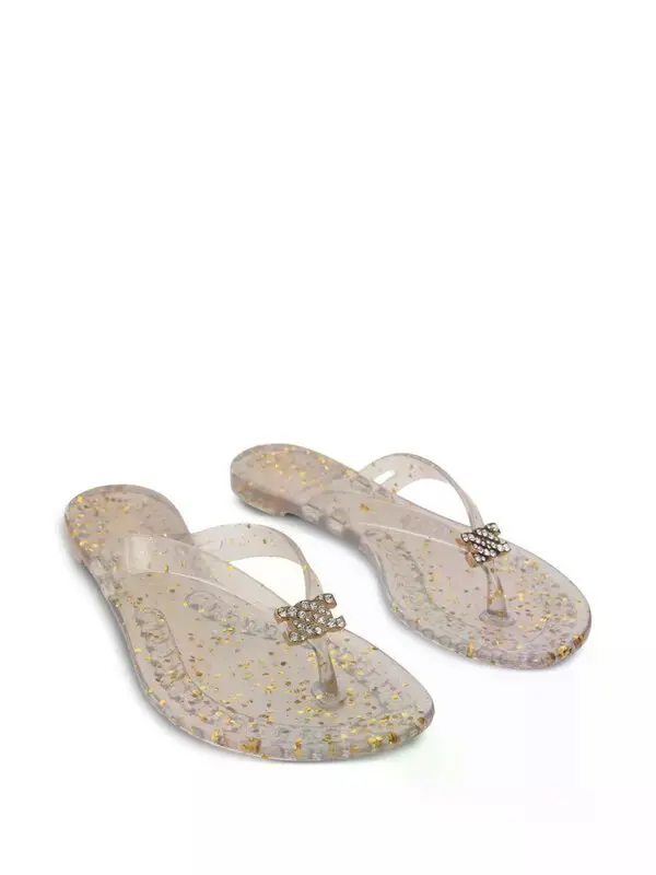 Casadei Glitter Detail Flip Flops