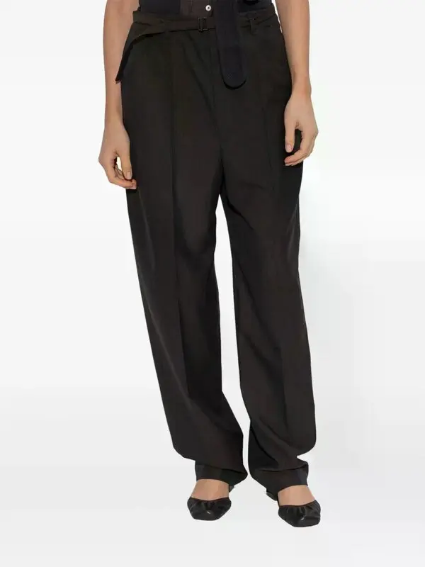 LEMAIRE Belted Tailored Trousers - Black