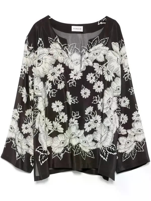 P.a.r.o.s.h Steven Floral Print Blouse