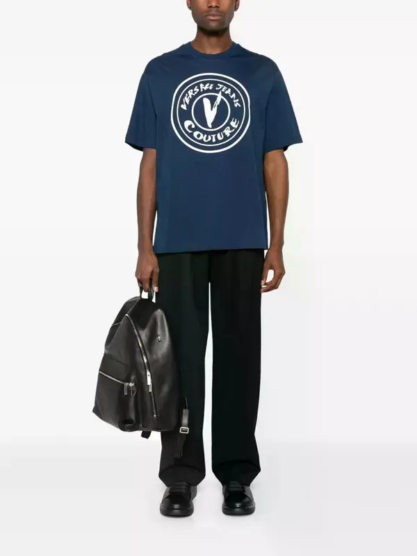 Versace Logo-print T-shirt - Blue