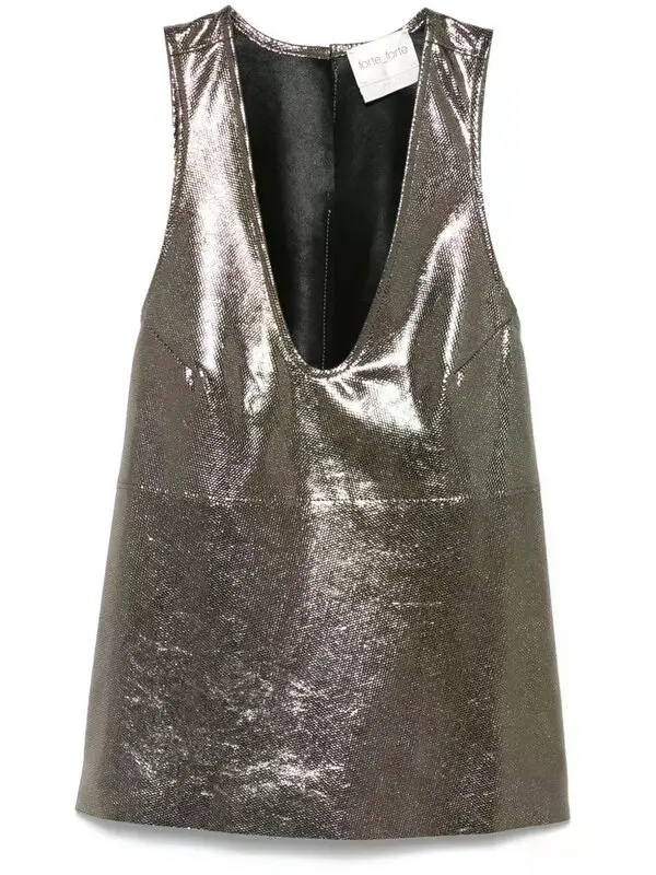 FORTE_FORTE Metallic Sleeveless Top