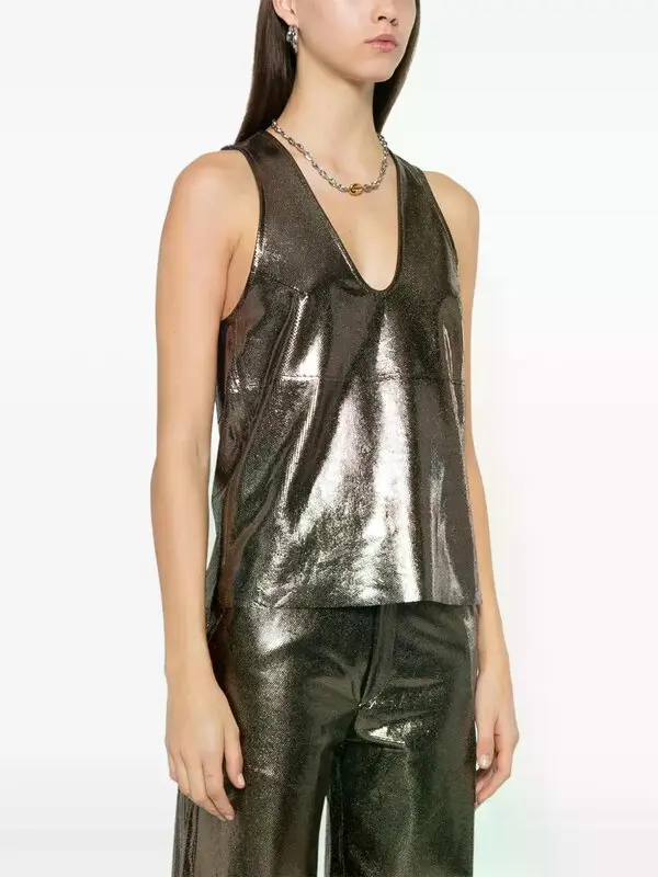 FORTE_FORTE Metallic Sleeveless Top