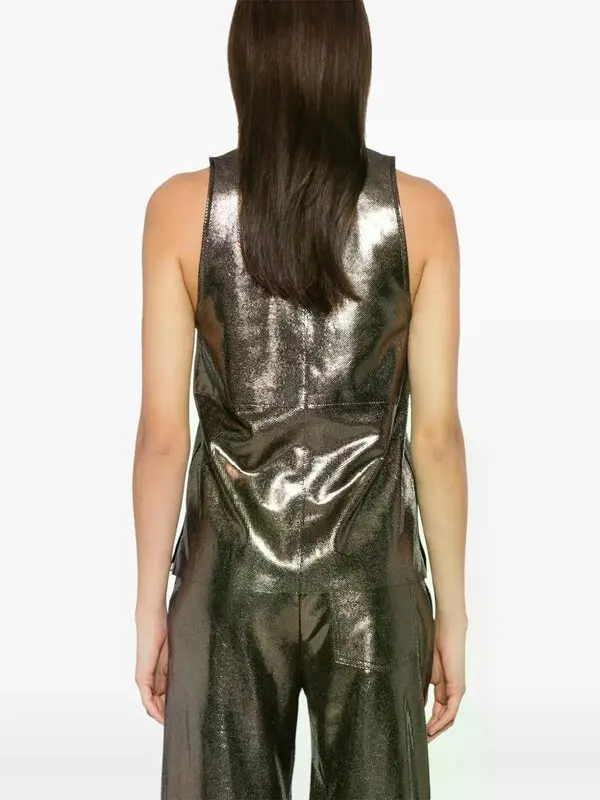 FORTE_FORTE Metallic Sleeveless Top