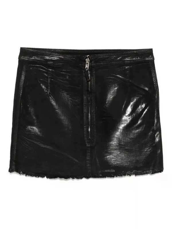 Rick Owens Coated Mini Skirt