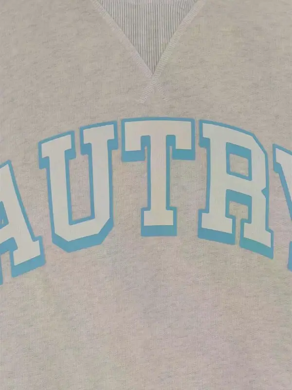 AUTRY Logo-print Cotton Sweatshirt - Grey