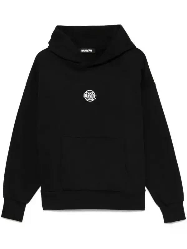 BARROW Logo-print Hoodie - Black