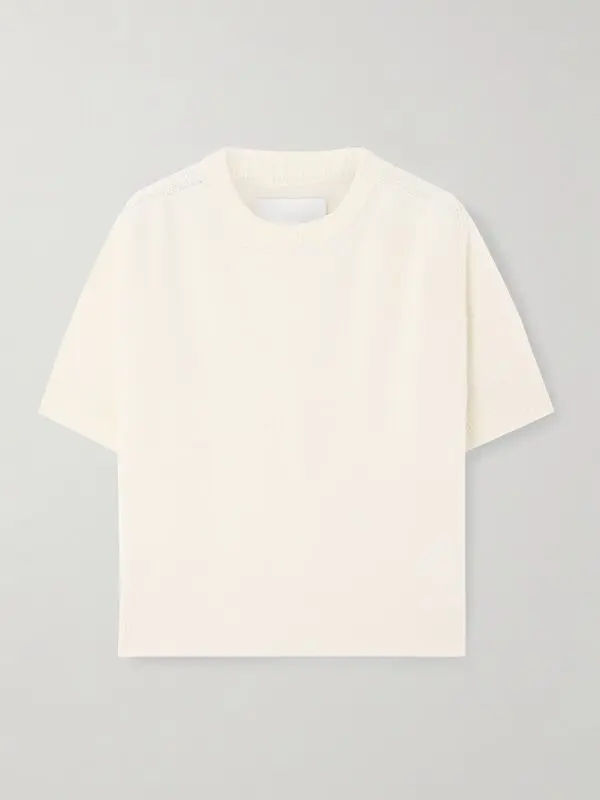 Sasuphi Cashmere Short-sleeve Sweater - Ivory