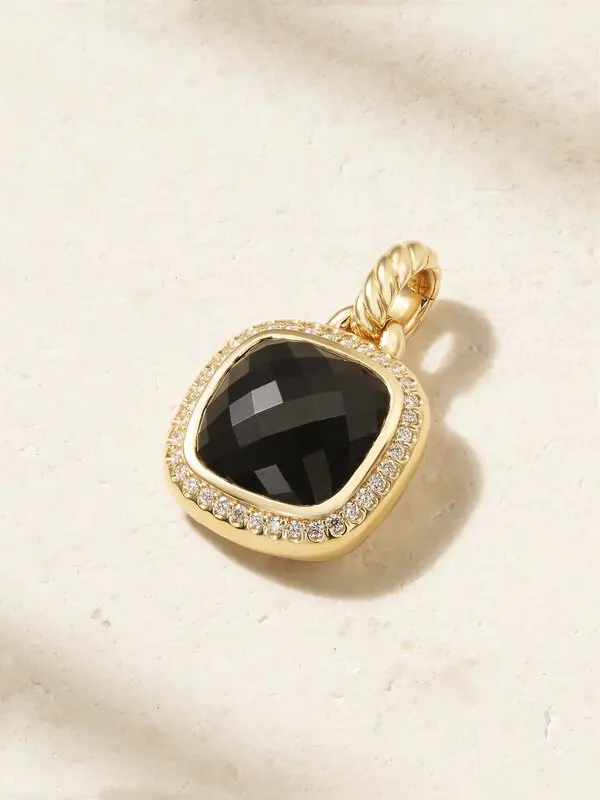 David Yurman Albion 18-karat Gold, Onyx And Diamond Pendant - Black