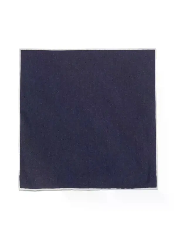Eleventy Contrasting-trim Handkerchief - Blue