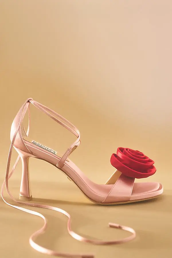 Badgley Mischka Janelle Rosette Heels - Pink