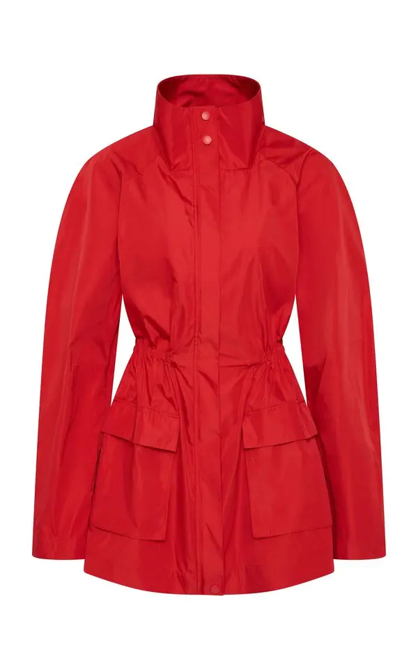 ST. AGNI Paper Taffeta Utility Parka - Red