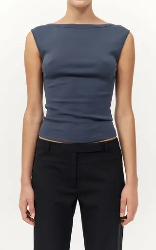 ST. AGNI Splice Paneled Wool-blend Pants