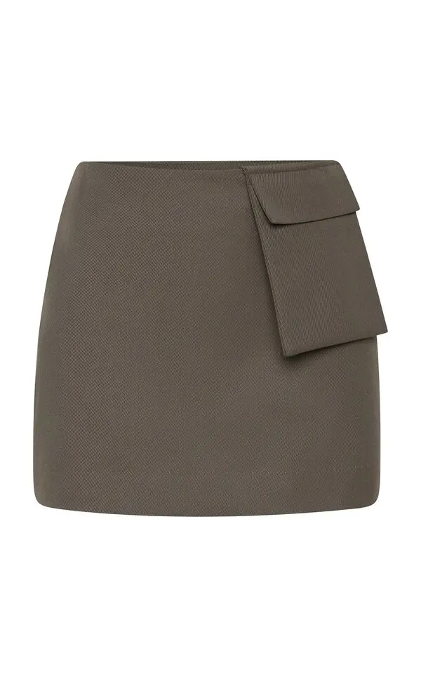 ST. AGNI Utility-pocket Wool-blend Mini Skirt