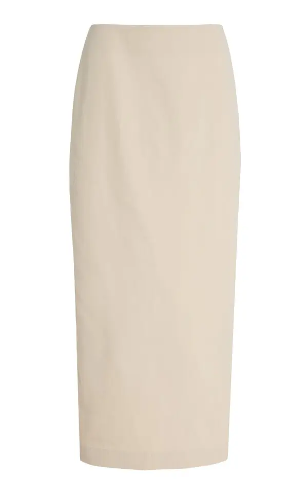 ST. AGNI Column Maxi Skirt - Nude