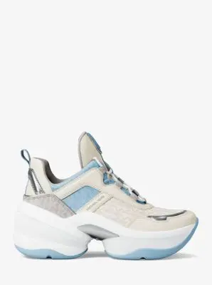 Michael Kors Olympia Mixed-media Trainer