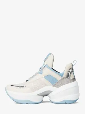 Michael Kors Olympia Mixed-media Trainer