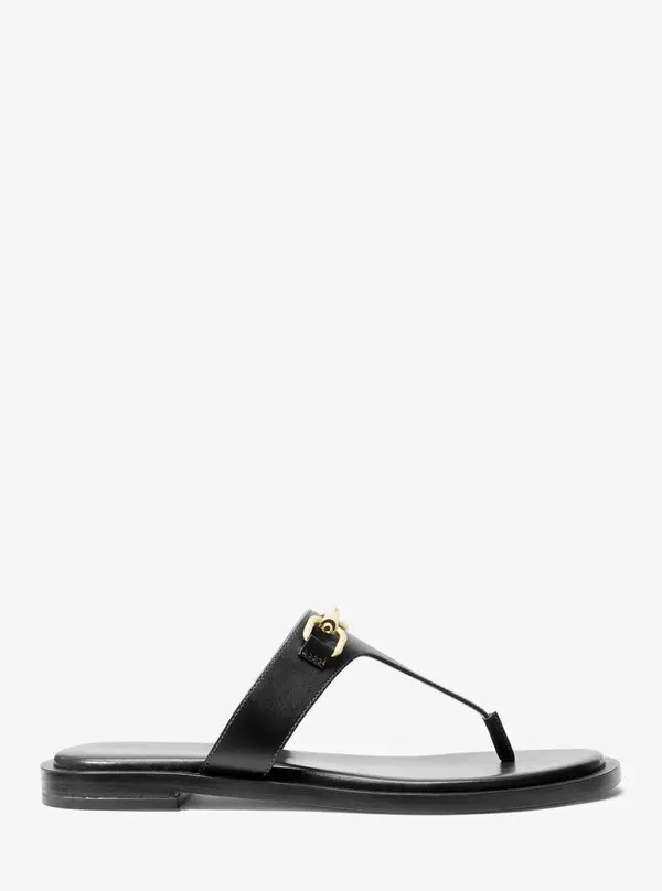 Michael Kors Carson Leather Sandal - Black
